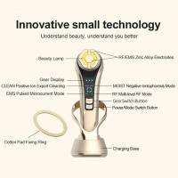 China 4-in-1 Rechargeable RF Microcurrent Facial Device with Anti-Aging Technology and Multiple Treatment Modes for sale
