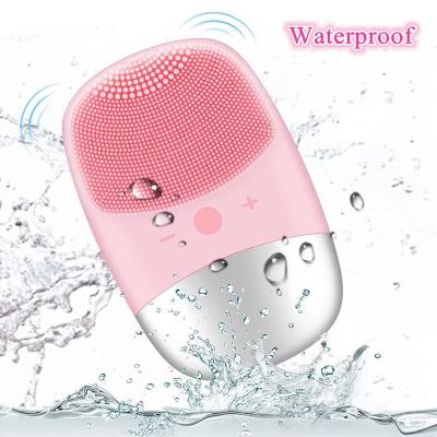 China OEM Silicone Sonic Facial Cleansing Brush IPX7 Waterproof with 60 Minute Battery Life for sale