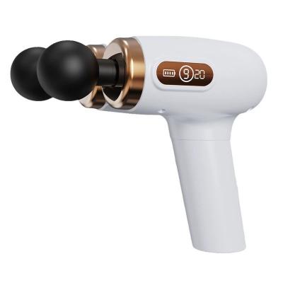 China Cordless Dual Head Massage Gun with 1500mAh Battery and 6 Speed Settings (1200-3200 RPM) for Deep Tissue Therapy for sale