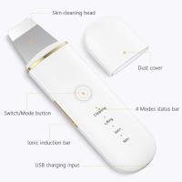 China Portable Ultrasonic Facial Cleansing Spatula 1.5W with 4 Modes for Pore Acne Blackhead Removal for sale
