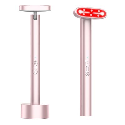 China 7 Color 620nm Nano Red Light Electric Eye Beauty Device with EMS and Vibrating Massage - 7 Phototherapy Modes Portable Wand for sale