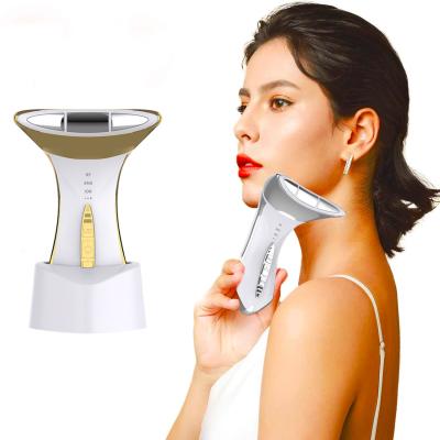 China RF EMS Microcurrent Facial Massager with 1MHz RF & 800mAh Battery - Red Light Therapy Anti-Aging Device for sale
