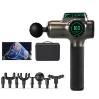 China F2 Professional Percussion Massage Gun with 1500mAh Battery and 8 Massage Heads for Deep Tissue Therapy for sale