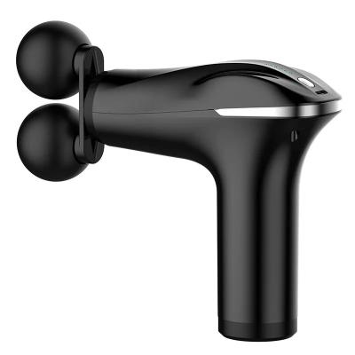China Double Head Mini Massage Gun with 6 Speed Settings 1800-3200 RPM and 1200mAh Battery for Muscle Relaxation for sale