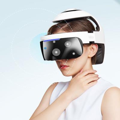 China Wireless Bluetooth Head & Eye Massager H1 with 1800mAh Battery, 40℃ Heating and Multi-Function Wellness Features for sale