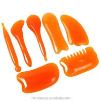 China 7-Piece Resin Gua Sha Scraping Board Set FC008 for Facial Body Massage Therapy with CE Certification for sale