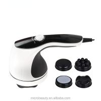 China Handheld Neck Massage Gun 2200-2500rpm Deep Tissue Body Shaping Cellulite Massager 4 Heads for sale