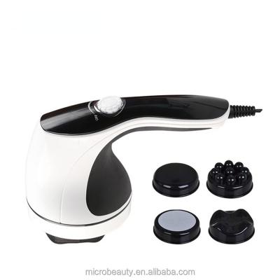 China Handheld Neck Massage Gun 2200-2500rpm Deep Tissue Body Shaping Cellulite Massager 4 Heads for sale