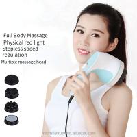 China Handheld Neck Massage Gun 2200-2500rpm Deep Tissue Body Shaping Cellulite Massager 4 Heads for sale