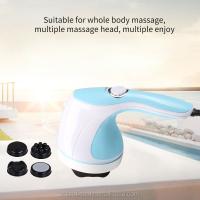 China Handheld Neck Massage Gun 2200-2500rpm Deep Tissue Body Shaping Cellulite Massager 4 Heads for sale