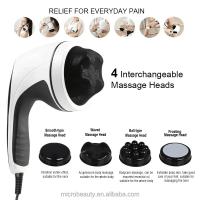 China Handheld Neck Massage Gun 2200-2500rpm Deep Tissue Body Shaping Cellulite Massager 4 Heads for sale