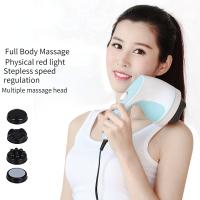 China Handheld Electric Vibrating Massage Gun 2200-2500rpm Full Body Relief Massager with 4 Heads for sale