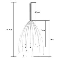 China Stainless Steel Handheld Head Scalp Massager 10.5×10.5×24.2cm with 12/20 Finger Design for Stress Relief for sale
