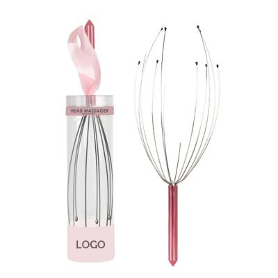 China OEM HM-09 Metal Head Massager Stick with Steel Balls for Scalp Relaxation and Hair Care Therapy for sale