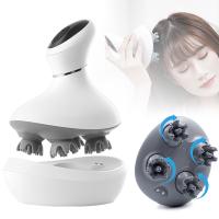 China 4 Head Electric Shampoo Brush Scalp Massager 5W 1000mAh IPX7 Waterproof Handheld Head Massage Machine for sale
