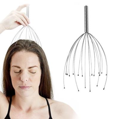 China Handheld 20 Finger Head Massager Stainless Steel Scalp Scratcher for Stress Relief Fatigue for sale
