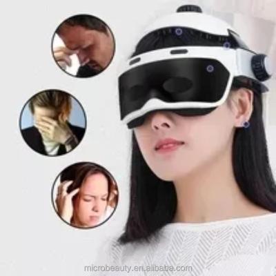 China 5W ABS Electric Head Massager Helmet with Red Light Air Pressure Heat Relax Relief 2200mAh for sale