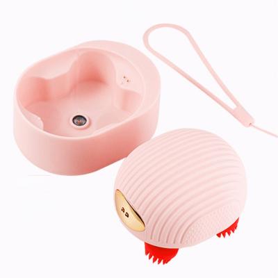 China Waterproof IPX7 Silicone Head Scalp Massager 900mAh Electric Portable Vibration Massager for sale