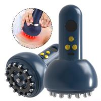China Electric Vibration Meridian Brush MB-009 with 21 Steel Heads, 1200mAh Battery, 9-Level Heat & EMS Therapy for sale