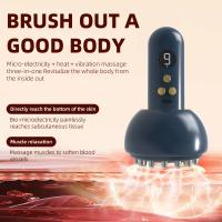 China Electric Vibration Meridian Brush MB-009 with 21 Steel Heads, 1200mAh Battery, 9-Level Heat & EMS Therapy for sale