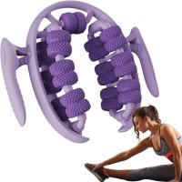 China 360 Degree 12-Wheel Portable Leg Massager Circular Roller for Muscle Relaxation Yoga 26cm for sale