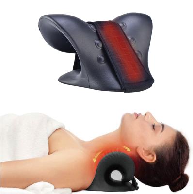 China C-Shaped Cervical Massage Pillow with 38-45°C Heating & Memory Foam - 30×20×10 cm Ergonomic Design for sale