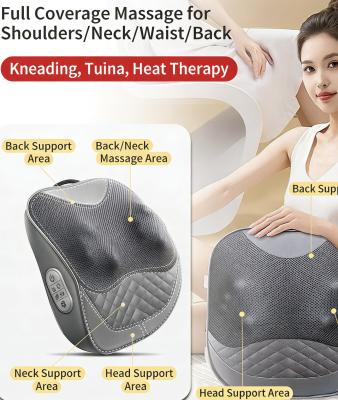 China 3D Pillow Shape Back Massage Pillow with 3 Modes and 40-45°C Heat Therapy for Neck and Shoulder Relief for sale