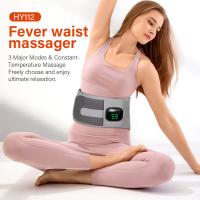 China Electric Waist Massage Belt with Heat Therapy 3 Intensity Levels USB Rechargeable for Lumbar Pain Relief for sale
