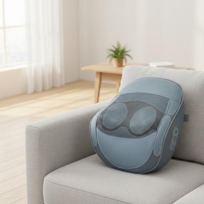 China Portable Massage Pillow with Heat Therapy Ergonomic Neck and Back Support 12V for sale