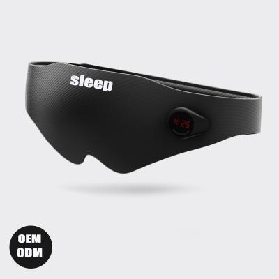 China 3D Contoured Smart Sleep Mask H8 with Gentle Vibration Alarm and Adjustable Velcro Strap 135g for sale