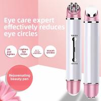 China Rechargeable Eye Massager Pen with RF EMS Vibration Heating 400mAh for Dark Circles and Wrinkles for sale