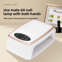 China 2-in-1 Hand Pillow UV LED Nail Lamp with 90 PCS Light Beads and 380W High Power for Salon and Home Use for sale