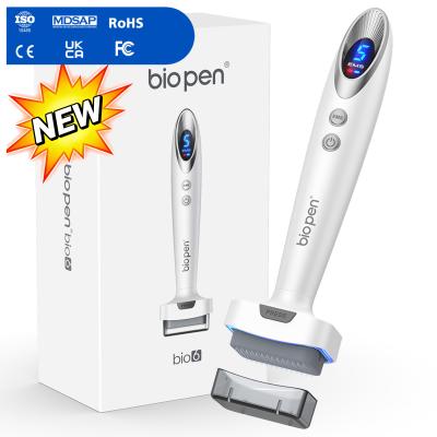 China Electroporation Microneedle Stamp Roller with Dual Phototherapy 120 Titanium Pins 5 Speed Levels for Home Skincare for sale