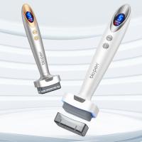 China Electroporation Microneedle Stamp Roller with Dual Phototherapy 120 Titanium Pins 5 Speed Levels for Home Skincare for sale
