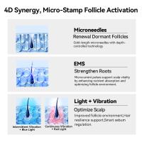 China Electroporation Microneedle Stamp Roller with Dual Phototherapy 120 Titanium Pins 5 Speed Levels for Home Skincare for sale