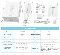 China Professional Electric Microneedle Derma Pen 4-Level Speed Control Stainless Steel Needles Skin Rejuvenation Hydration for sale