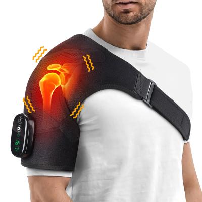 China Electric Far Infrared Heating Massage Shoulder Pad 5000mAh Battery Touchscreen Heat Therapy for Periarthritis Relief for sale