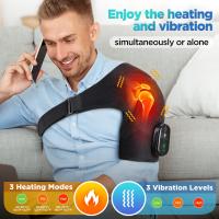 China Electric Far Infrared Heating Massage Shoulder Pad 5000mAh Battery Touchscreen Heat Therapy for Periarthritis Relief for sale