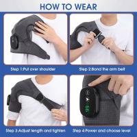China Electric Far Infrared Heating Massage Shoulder Pad 5000mAh Battery Touchscreen Heat Therapy for Periarthritis Relief for sale