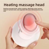 China Fast Shipping Portable 2 in 1 Red Light Therapy Rechargeable Anti Cellulite Massager With Vacuum Cupping and Facial Heating Head for sale