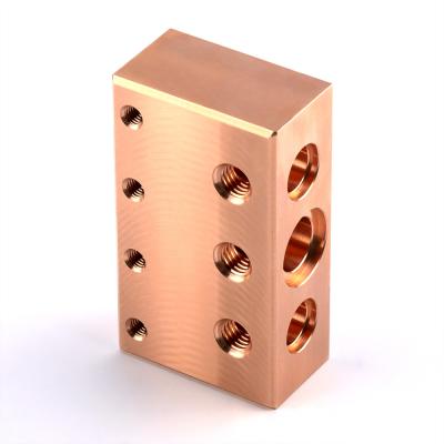 China Custom CNC machined brass hydraulic valve block for sale