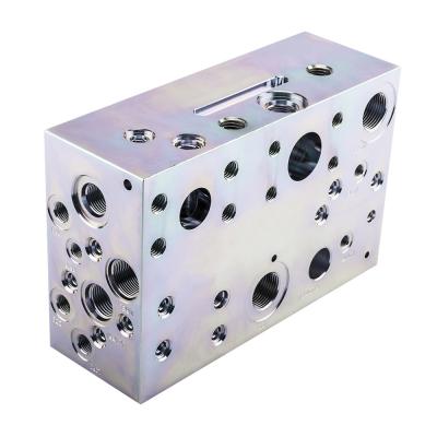 China Alloy steel Hydraulic Manifold Valve Block for Vehicle Hydraulic System Modification 100% Tested and OEM Non-Standard for sale