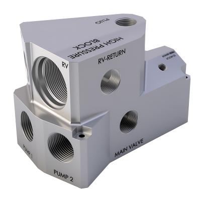 China Custom CNC Machined Aluminum Hydraulic Manifold 3/4 Inch for sale
