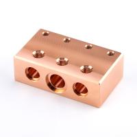 China Custom hydraulic valve blocks red copper and brass manifolds, adaptable to various hydraulic equipment for sale