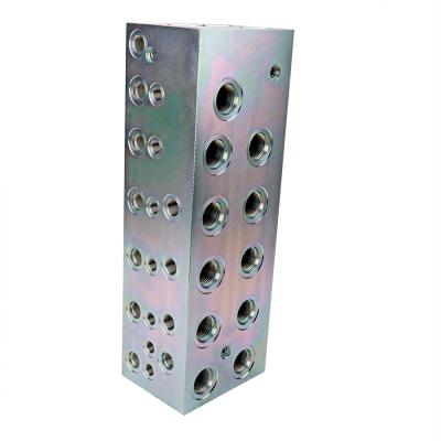 China Custom hydraulic manifold block manufactured using CNC precision milling for sale