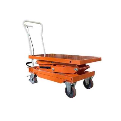 China Mobile Manual Scissor Lift Platform 1000kg 39.76''X20.47'' Max Height 37.40'' for sale
