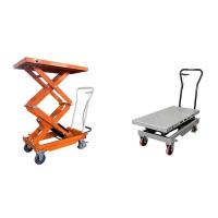 China China Manufacture Mobile 150Kg Payload Capacity Double Scissor Manual Scissor Lifter Tables Max Height 1430mm for sale