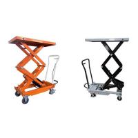 China Mobile 0.8 Ton Double Scissor Lift Tables 1010mmx520mm Max Height 1410mm for sale