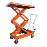 China Mobile Manual Scissor Lift Platform 1000kg 39.76''X20.47'' Max Height 37.40'' for sale