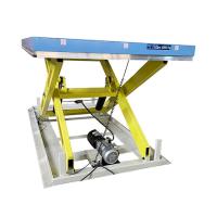 China 4 Ton Heavy Duty Electric Scissor Table Lift Hydraulic Max Height 1400mm for sale